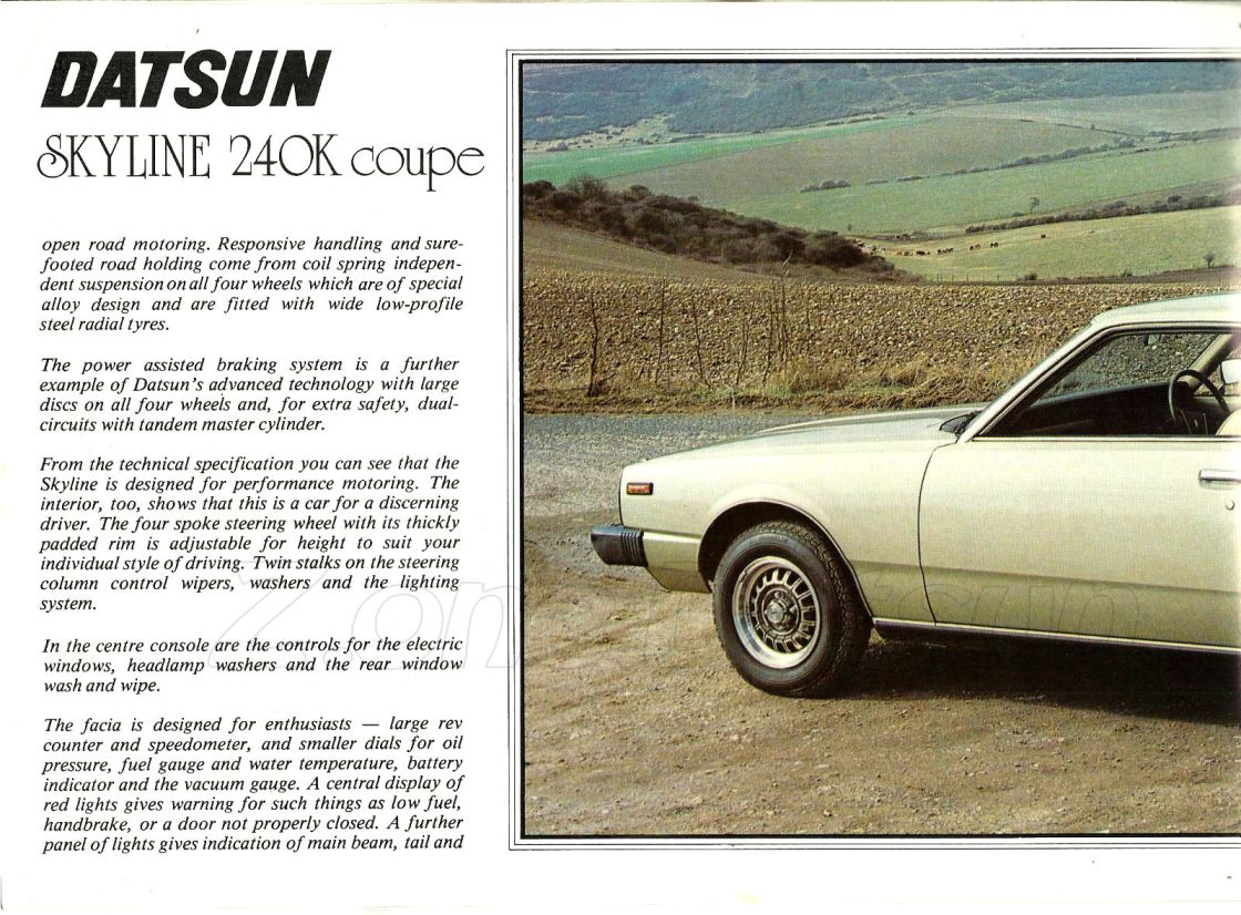 SKYLINE DATSUN – C110 ET C 210 (240K) – Z.ONE – ZONE DATSUN.FR