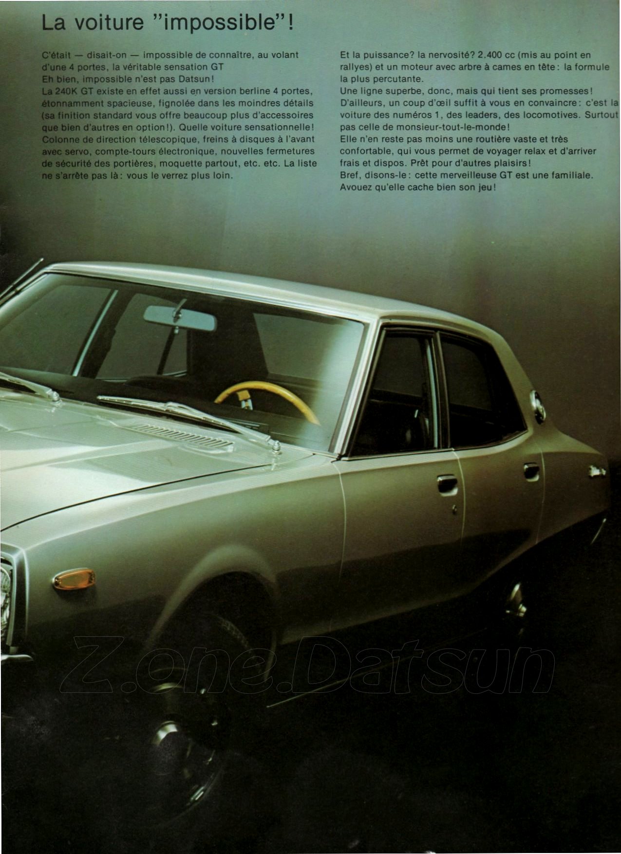 SKYLINE DATSUN – C110 ET C 210 (240K) – Z.ONE – ZONE DATSUN.FR