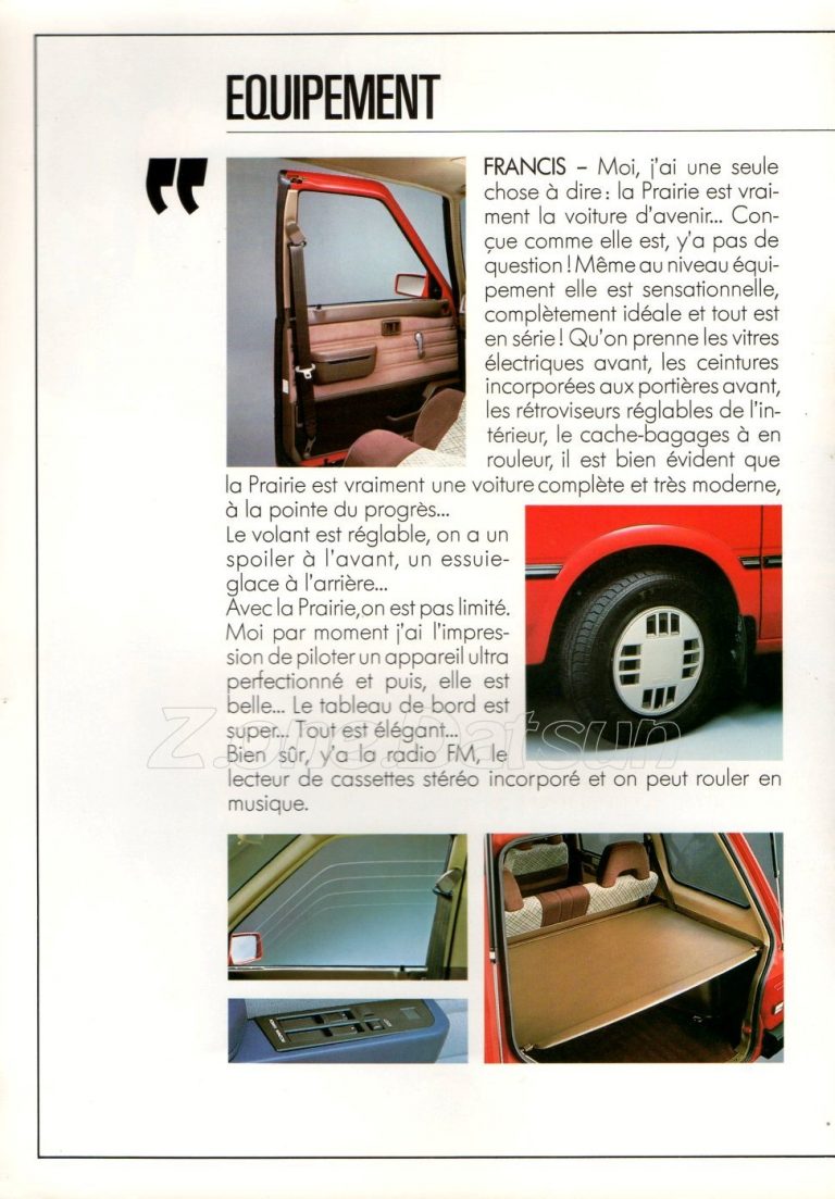 PRAIRIE – Z.ONE – ZONE DATSUN.FR