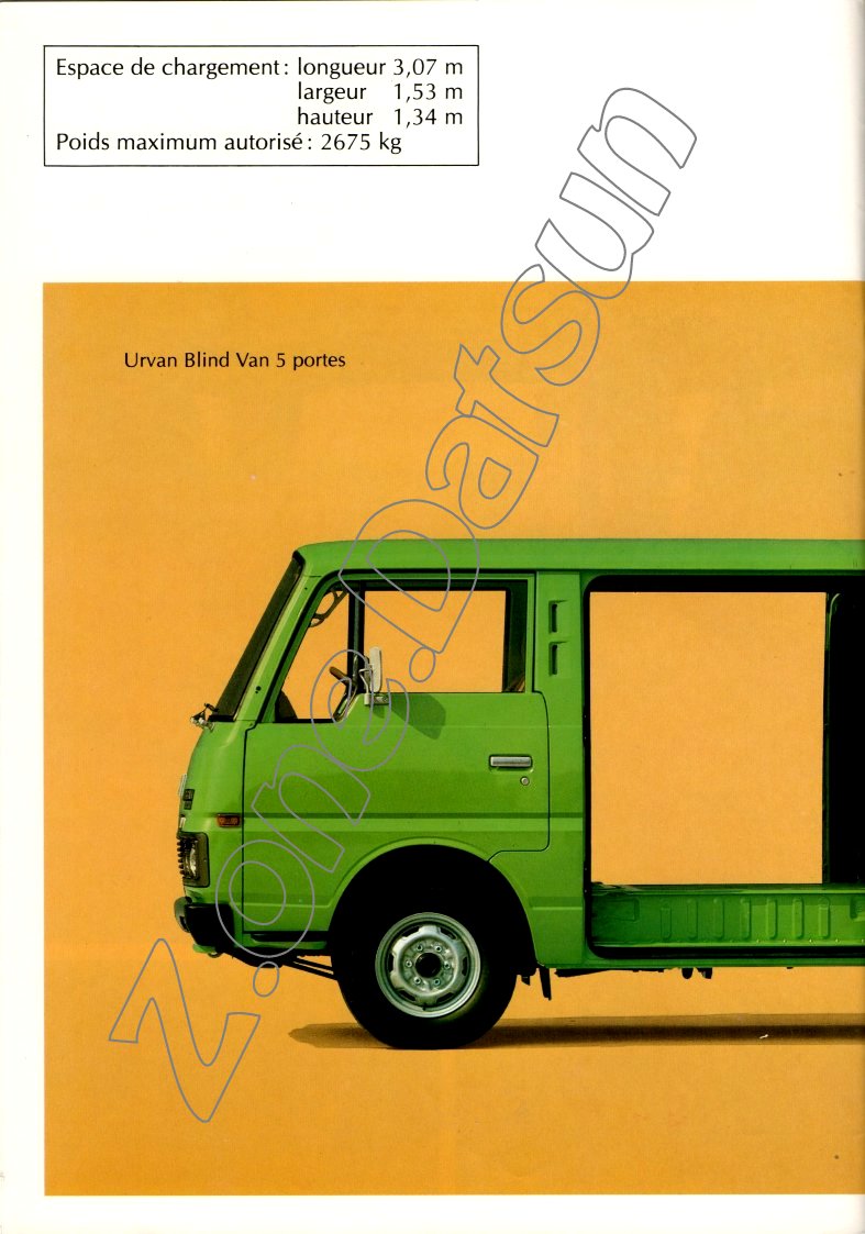URVAN / HOMER / CARAVAN – Z.ONE – ZONE DATSUN.FR