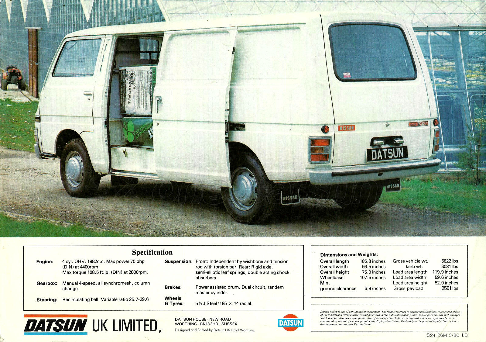 URVAN / HOMER / CARAVAN – Z.ONE – ZONE DATSUN.FR