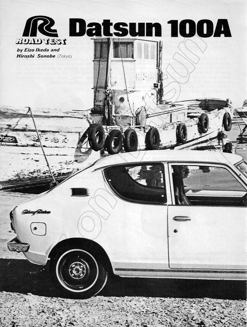 ESSAI DATSUN 100A -(cherry)- 1972 – Z.ONE – ZONE DATSUN.FR