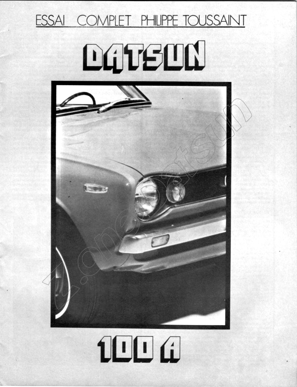 ESSAI DATSUN 100A -(cherry)- 1972 – Z.ONE – ZONE DATSUN.FR