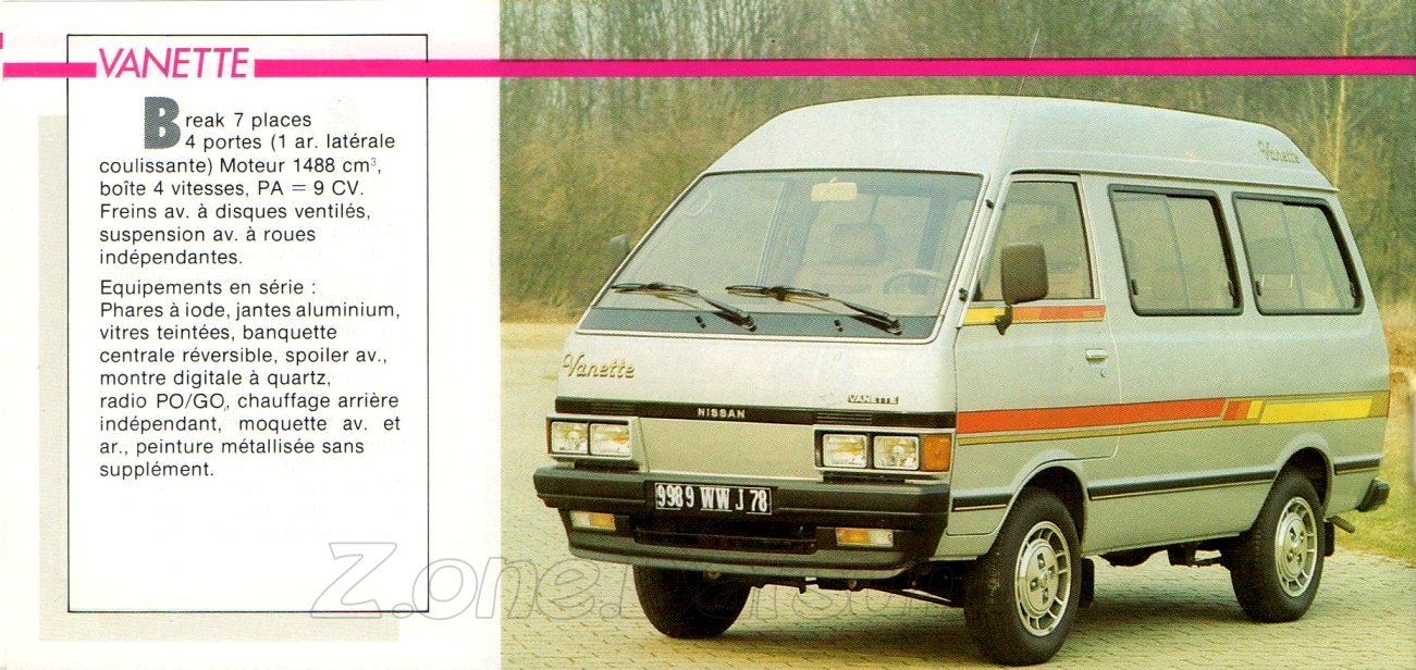 VANETTE Z ONE ZONE DATSUN FR VANETTE Z ONE ZONE DATSUN FR